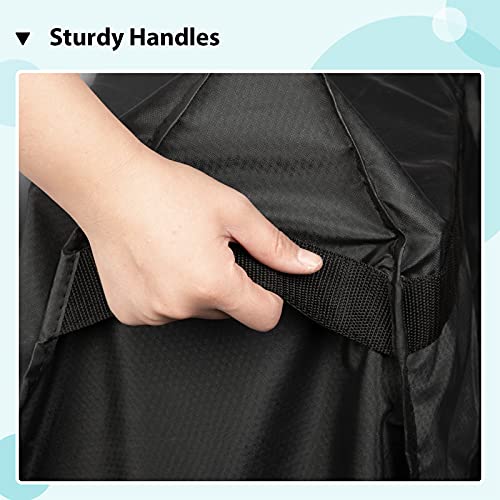 MR. COVER Heavy Duty 600D Stackable Patio Chair Cover, Fits 4-6 Stackable Dining Chairs, 28W x 36D x 45 H Inches, Waterproof & UV-Protection, Classic Black