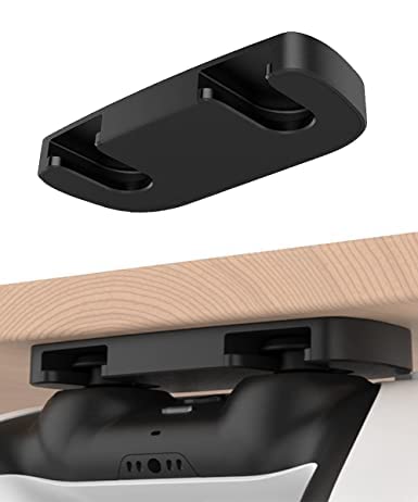 KBS Controller Table Stand for PS5 PS4 Controller Playstation 5 Playstation 4 Under Desk Mount Controller Holder Table Organizer and Desk Management (1-Pack), Black