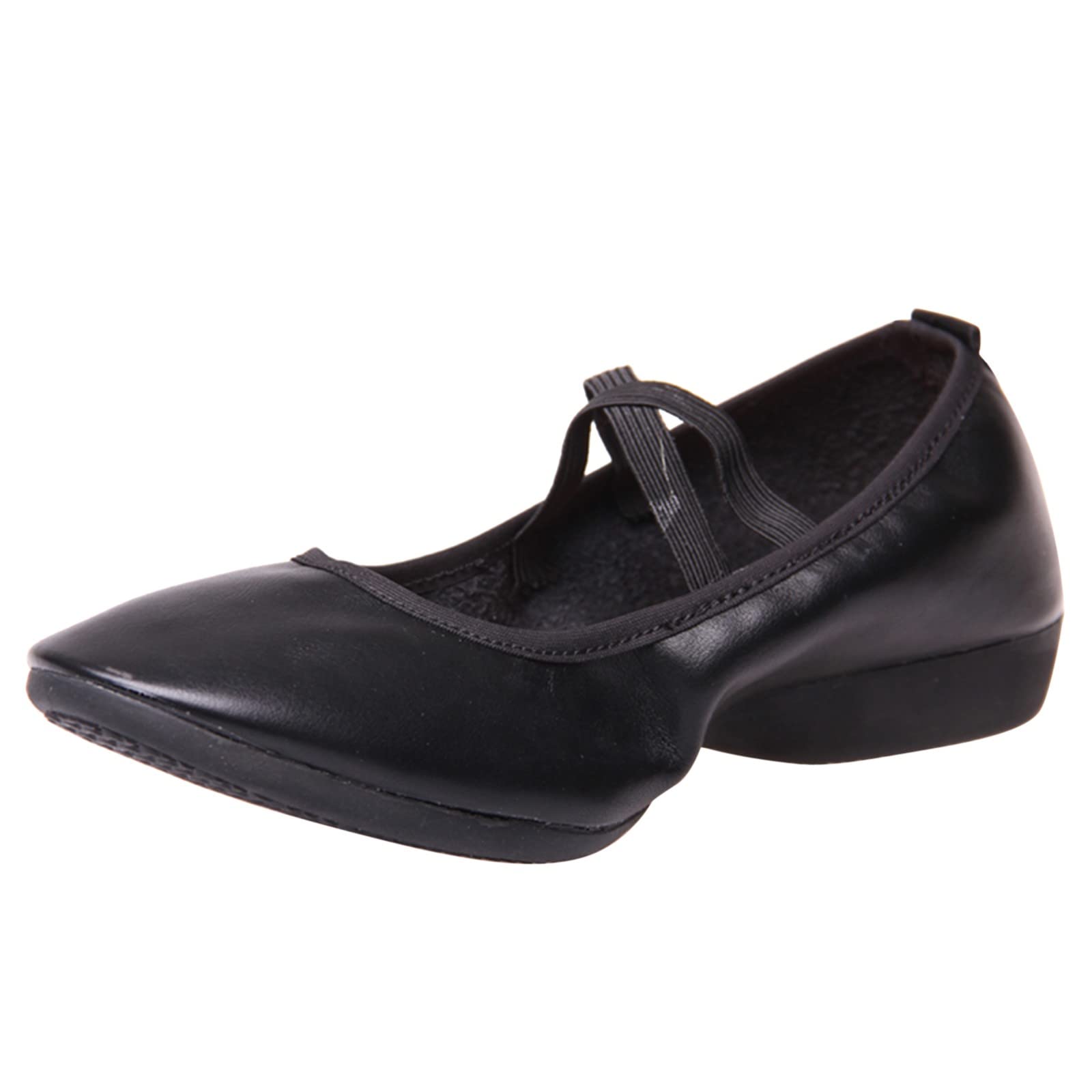 Leisure Women's Summer Soft Sole Solid Color Non Slip Wedges Round Toe Breathable Dancing Shoes Mens Shoes Slip on Black