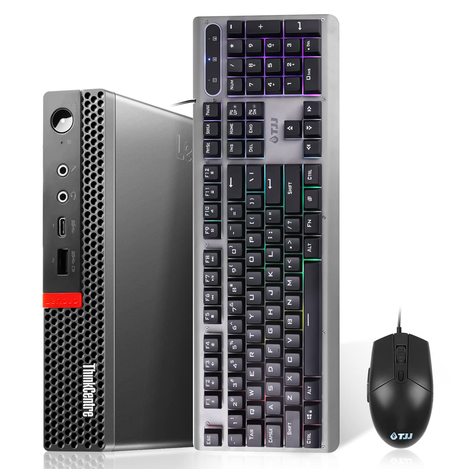 Lenovo ThinkCentre M920q Tiny Desktop,Intel 6 Core i5-8500T,16GB RAM,256GB NVME SSD,HDMI,DisplayPort,AX210 WiFi,Bluetooth,Keyboard Mouse,Windows 11 Pro(Renewed)