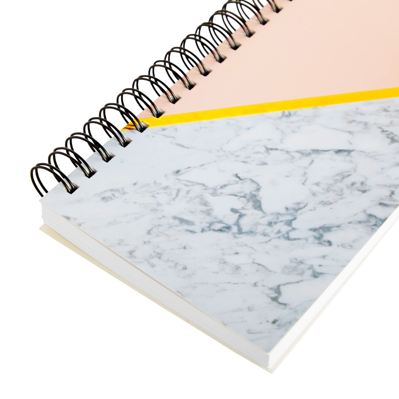 Juvale 200 Page Salon Appointment Book for Hair Stylist, Undated, Daily Planner, Hourly Spiral Book, Marble Design, 2 Columns (14 x 5 In)