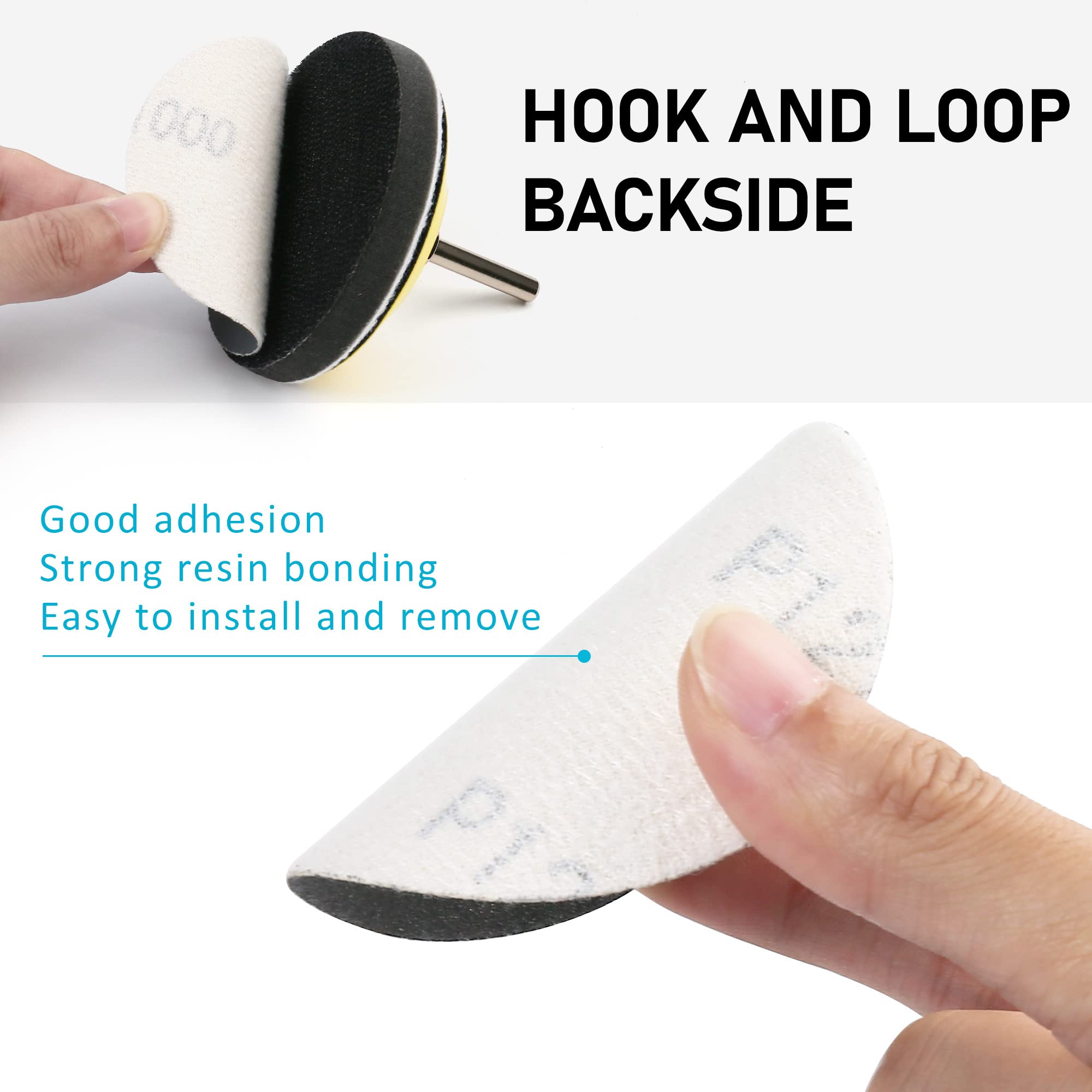 LotFancy 3 Inch Wet Dry Sanding Disc, 60pcs 60 to 7000 Grit, Silicon Carbide Hook and Loop Sandpaper with 1/4β Backing Pad and Foam Buffering Pad, for Automotive Wood Polishing & Finishing