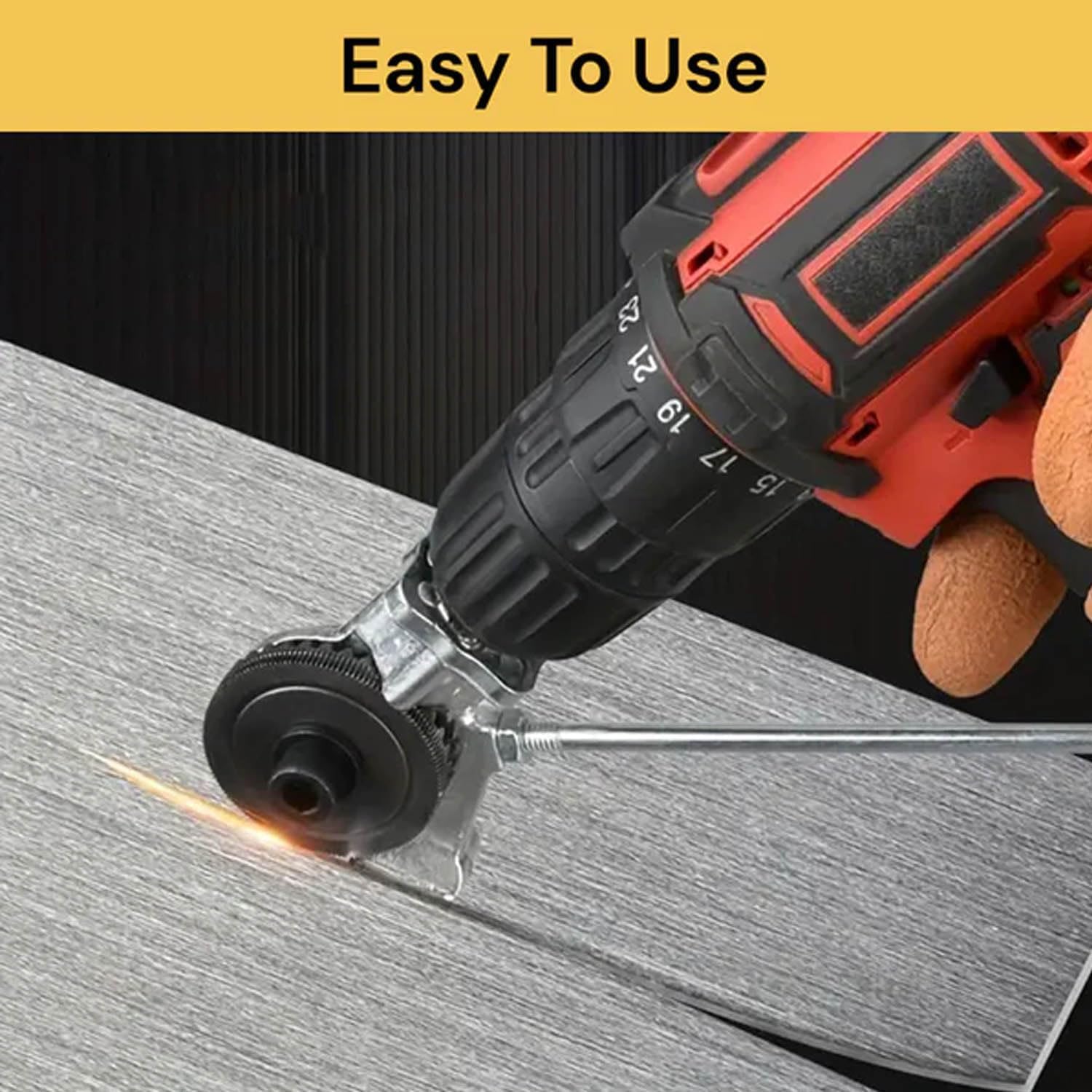 PeakTrend Electric Drill Plate Cutter Metal Nibbler Attachment for Effortless Cutting of Iron, Steel, Copper, Aluminum