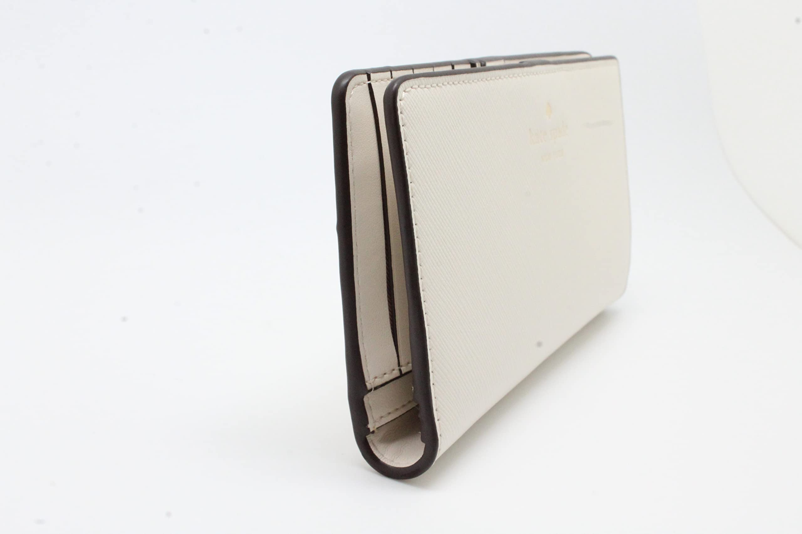 Kate Spade Jana Large Slim Bifold Wallet Saffiano Leather Parchment