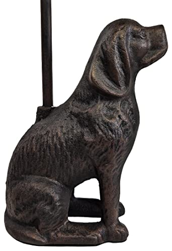 LuLu Decor, Cast Iron Decorative Dog Door Stopper with Rod, 5lbs 1oz