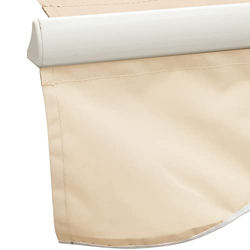 Outsunny 10' x 8' Manual Retractable Awning Sun Shade Shelter for Patio Deck Yard with UV Protection and Easy Crank Opening, Beige