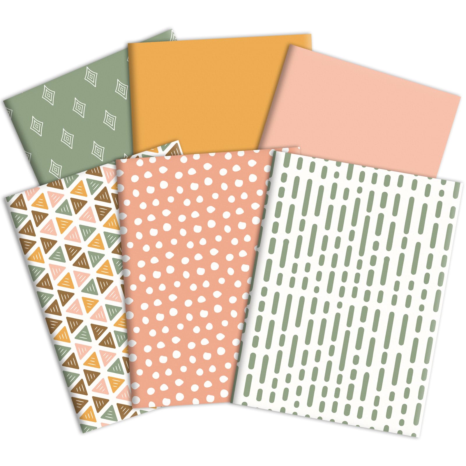 Whaline 90Pcs Boho Tissue Paper Triangle Dot Stripes Gift Wrapping Paper Pink Green Packaging Paper DIY Art Craft Paper for Farmhouse Home Birthday Baby Shower Party Gift Decor, 14 x 20 Inch