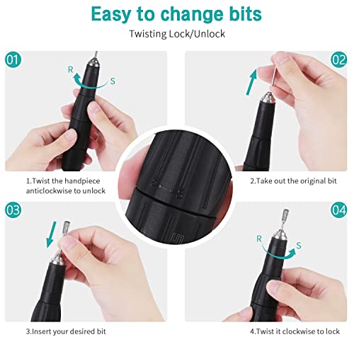 LVCHEN N3 MicroMotor Technician-handle - 35K RPM Polisher Micro Motor Polishing Hand Tool for Lab Jewelry Ceramics Silicone Glasswork Woodcarving Artware,110V