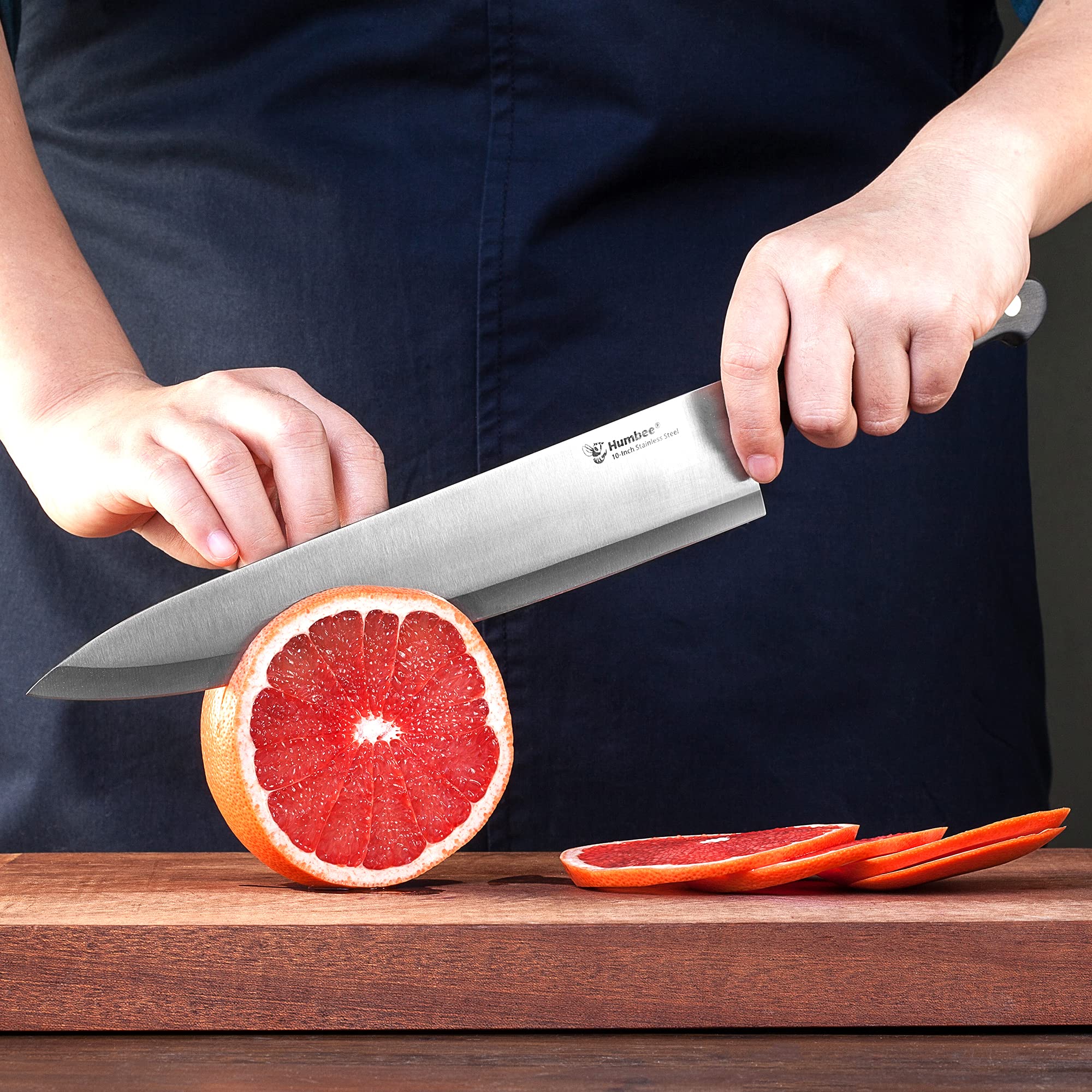 Humbee - Cuisine Pro Chef Knife 6 Inches - Stainless Steel Full Tang Blade for Professional and Personal Use - Ergonomic Handle, Comfortable Grip - Dishwasher Safe, NSF Certified