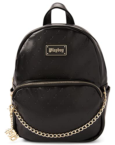 Spencer's Black Embossed Playboy Mini Backpack