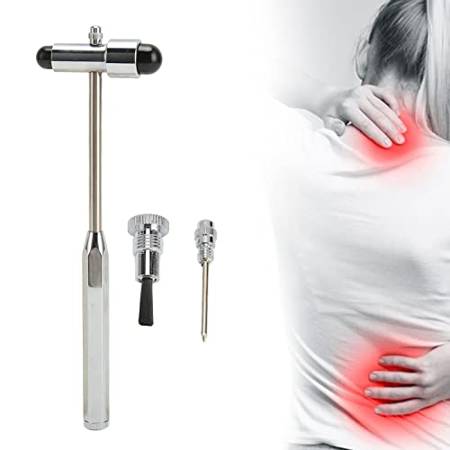 Neurological Massage Hammer, Silicone Zinc Alloy Neurological Diagnostic Hammer T Shaped Moderate Strength for Health Examination