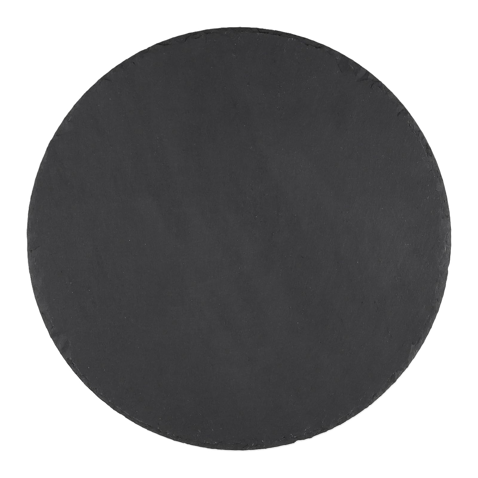 MUKLEI 10PCS 8 Inches Slate Board, Black Slate Cheese Boards Plates, Round Slate Charcuterie Board for Dishes, Meat, Appetizers