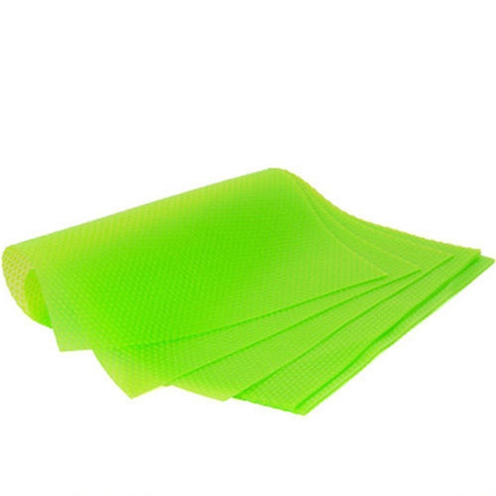 JINDIN Kitchen Refrigerator Pads Fridge Mat Shelf Liner Drawer Table Placemats Fridge Pad Keeping Vegetables Fruits Fresh 4pcs/lot Green
