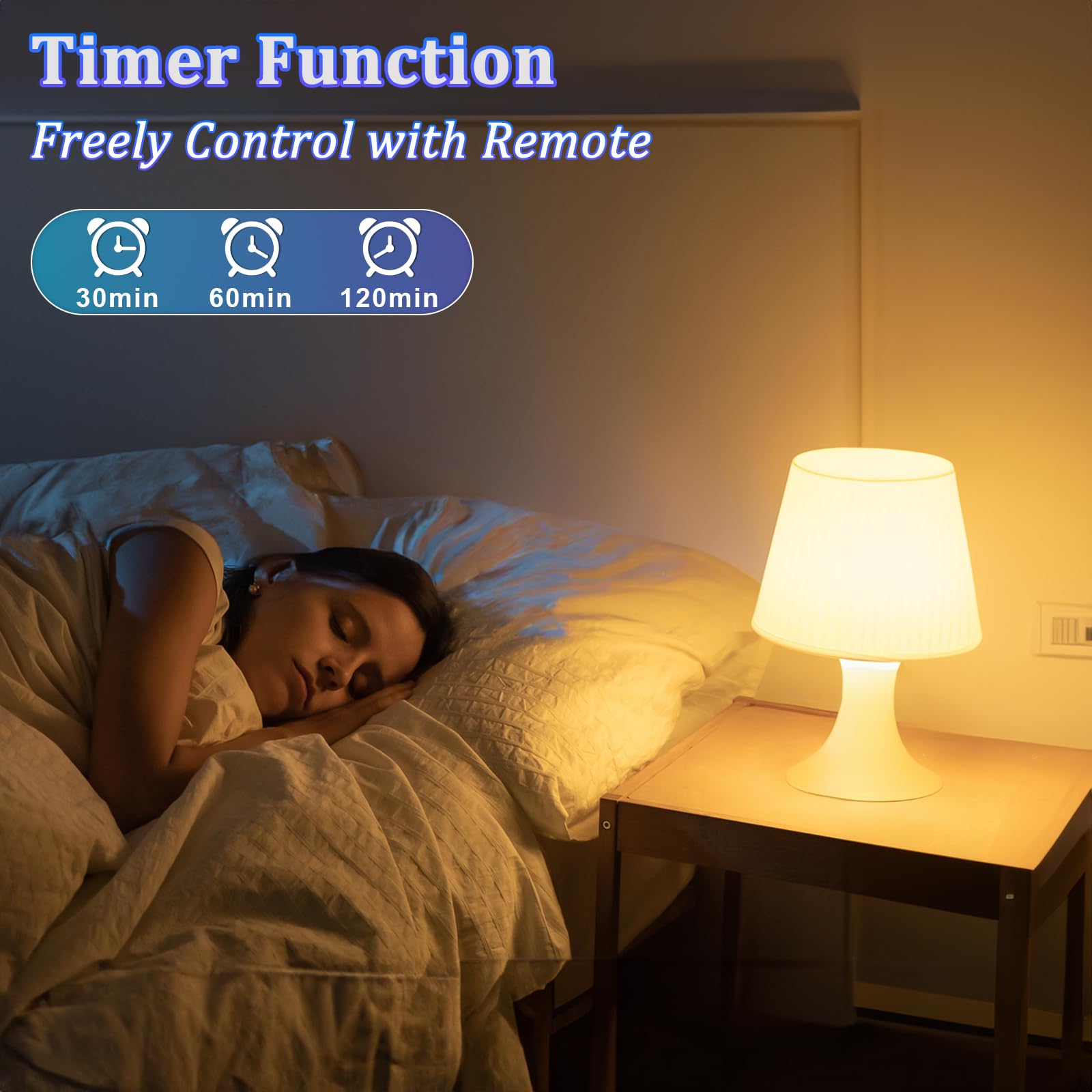 Rechargeable Battery Operated Light Bulb, Wireless LED Puck Lights with Remote, 15 Color Changing,Timer,Dimmer,E26 Detachable Charging,Closet Light No Wiring,Mood Light for Kitchen Cabinets,2-Pack