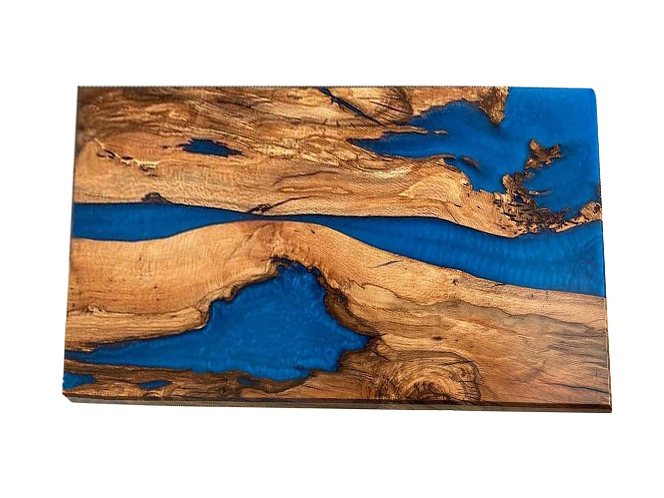 Live Edge Wooden Table, Epoxy Table, Epoxy Resin River Table, Natural Wood,Dining Table, Natural Epoxy Table, Resin Table 54" x 27" Inch