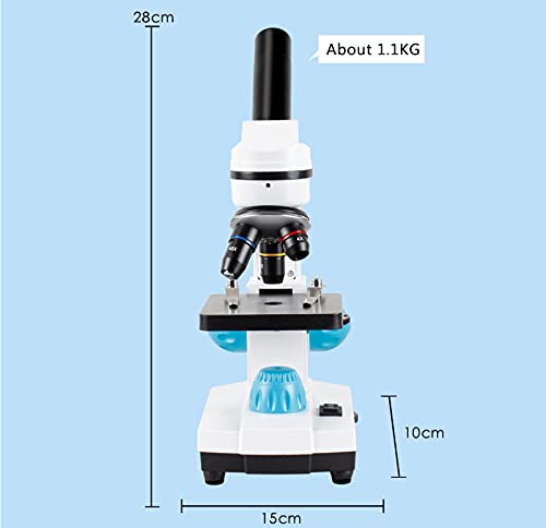 LIRUXUN Zoom 2000x Biological Microscope monocular Student Laboratory Lab Education LED USB