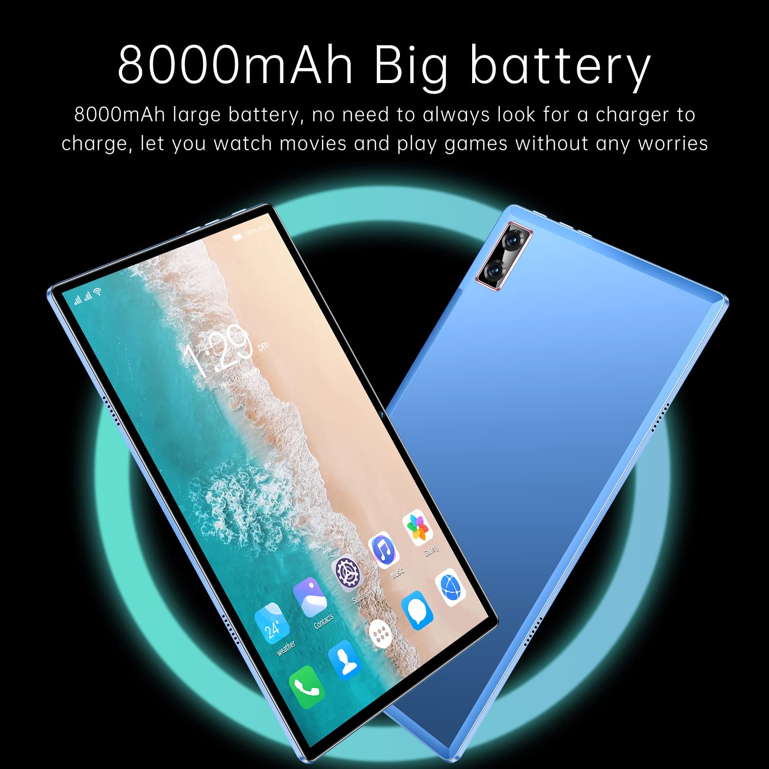 Pad G18 Tablet, 10.1” IPS Full HD Display,8GB+ 256 GB, Updated Octa-Core Processor, for Movies and Books, WiFi, Dual-SIM Support(2022 Release), Golden