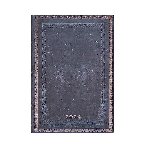 Inkblot (Old Leather Collection) Midi 12-month Dayplanner 2024