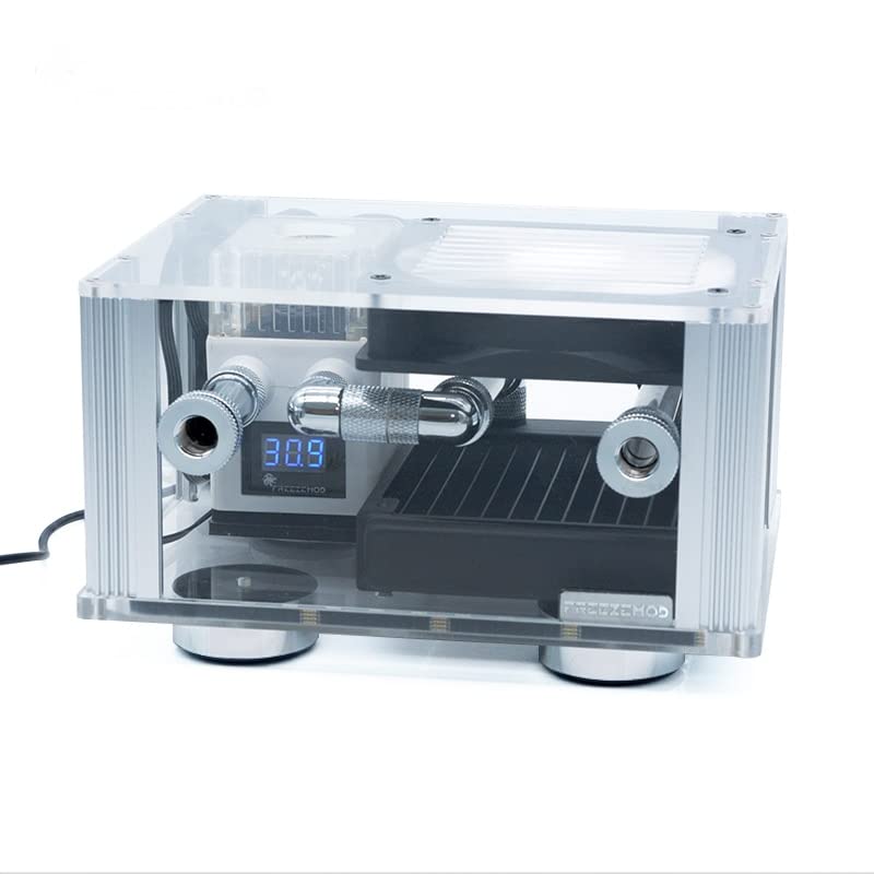 Notebook mobile phone water cooling integrated BOX-12YT smart box temperature display RGB effect - (Size: aluminum row, Color: Black)
