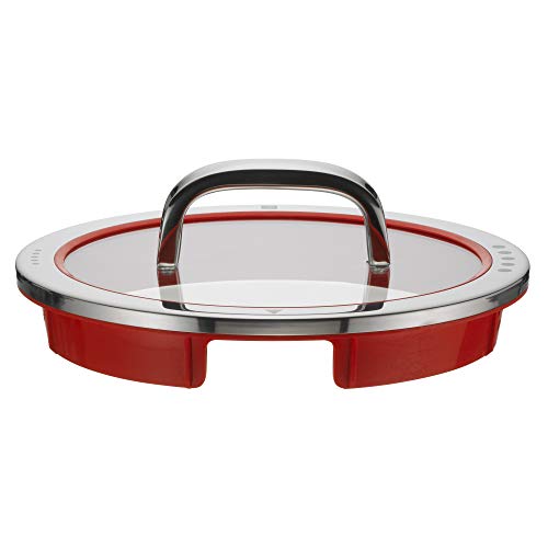 WMF sauce pan Ø 16 cm approx. 1,4l Function 4 Inside scaling lid - pour off or decant liquids without spilling to keep your dishes and cooker clean. Made in Germany hollow side handles glass lid Cromargan stainless steel brushed suitable for all stove top