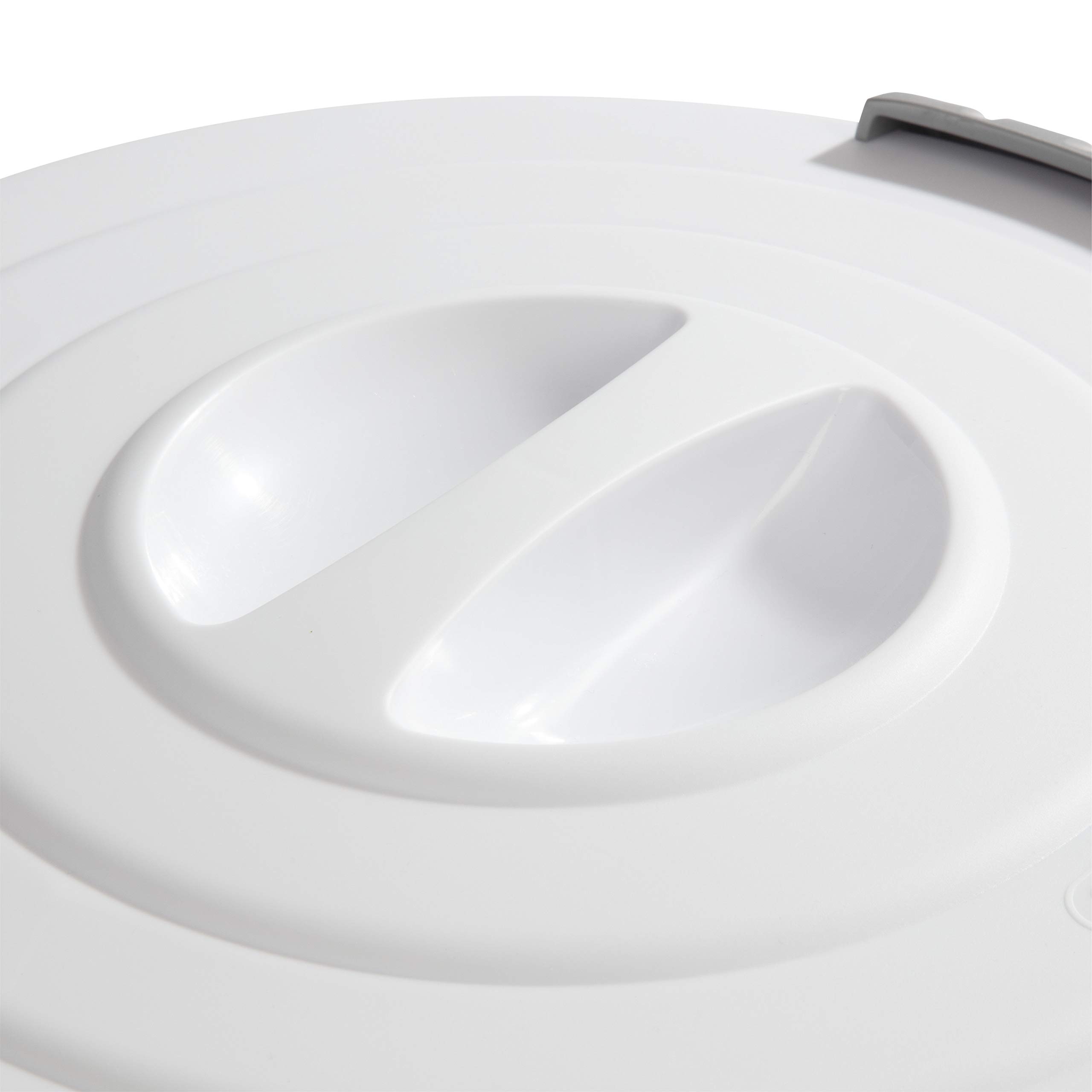 Sterilite 24 Qt Latching Utility Can w/ Lid, Bin to Store Sand, Rock Salt, Soil, Pet Food or Birdseed in the Garage or Mudroom, White, 6-Pack