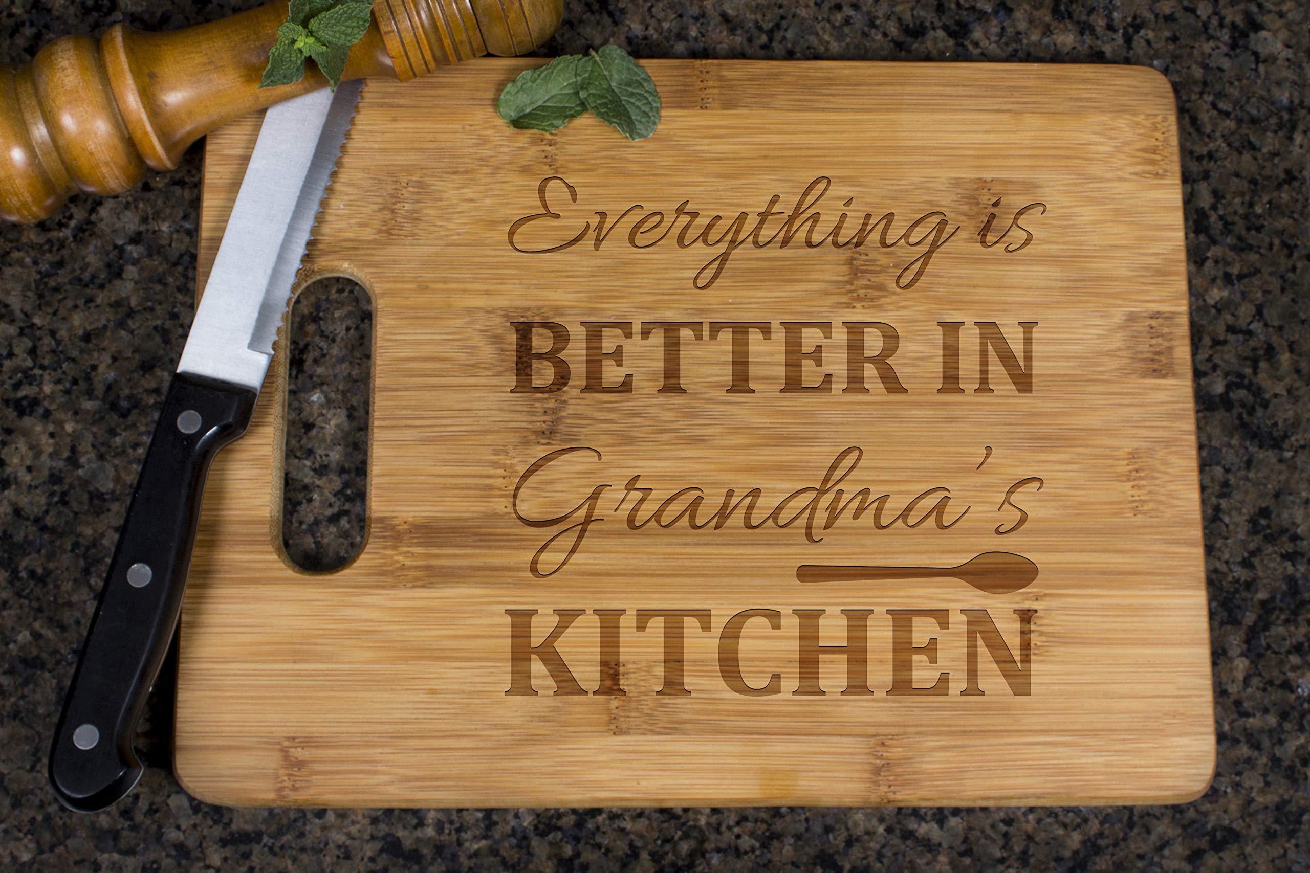 Krezy Case Wooden Cutting Board, Laser Engraved Board, Chopping board-Gift for Mom, Gift for Grandma,Cutting board for Grandma, Mothers day Gift,Grandma's kitchen