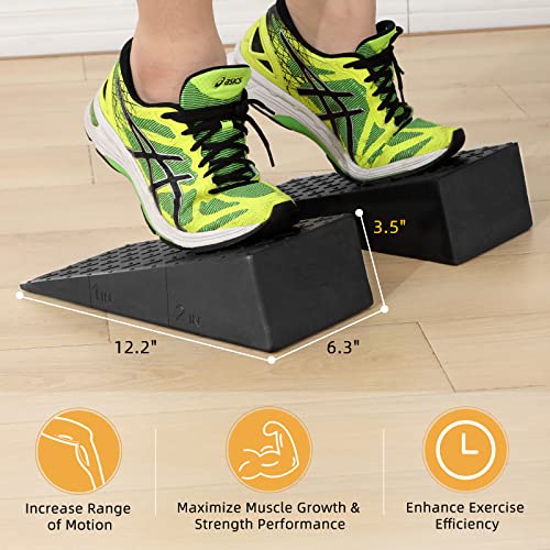 Squat Wedge β Slant Board for Squats Non-Slip Squat Wedge Blocks Improve Squat and Strength Performance Calf Stretcher for Physical Therapy Foot Stretcher