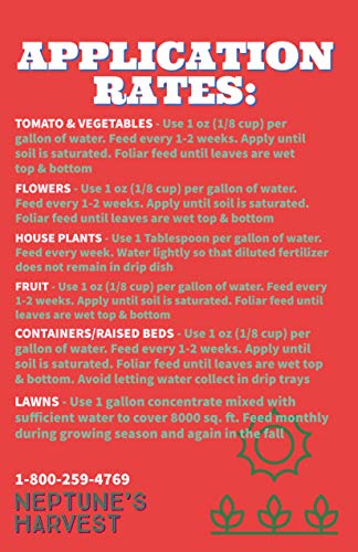 Neptune's Harvest Tomato & Veg Fertilizer 2-4-2, 1 Gallon