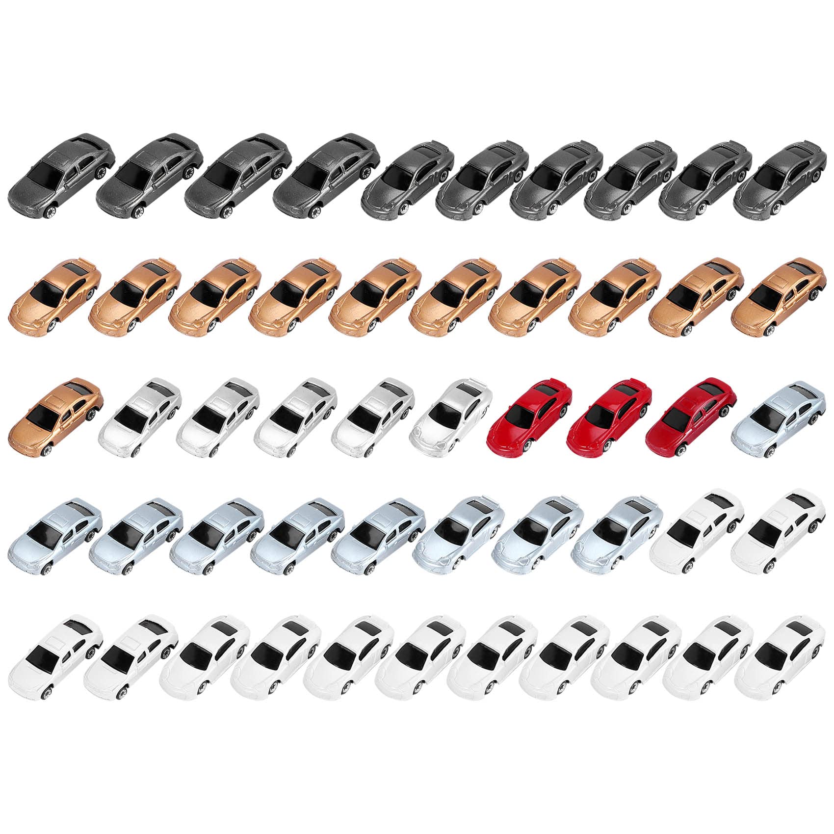 Limnyves 50Pcs 1:87 HO Scale Model Car Painted Car Models HO//N Scale Railway Modeling Making Mat (500173608)