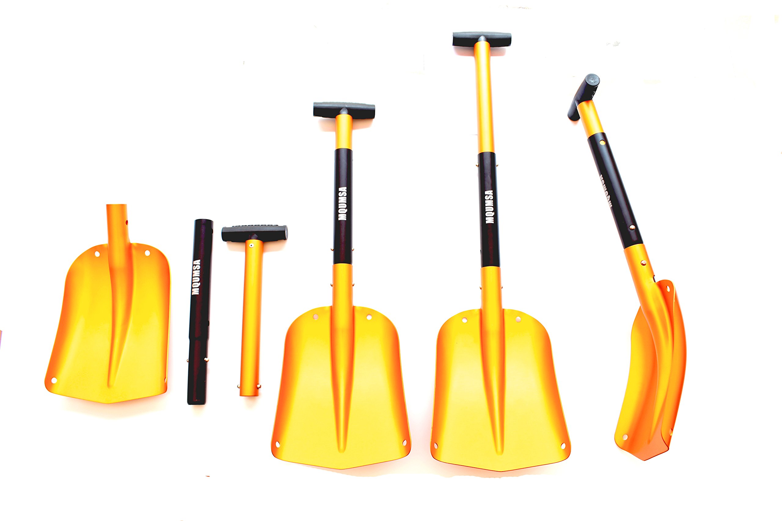 KAMINUO Portable Colorful Telescopic Aluminum Car Adjustable Extended Edition Snow Shovel (Golden)