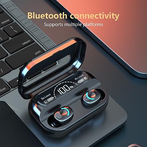 Qaailabf Wireless Earbuds in-Ear Earbud, Bluetooth Headphones 5.3 Stereo, Led Display, Breathing Lamp, Ip4 πΆπΊππΎππππππΏ Earphones Sport Headset for Workout, Running, Gym