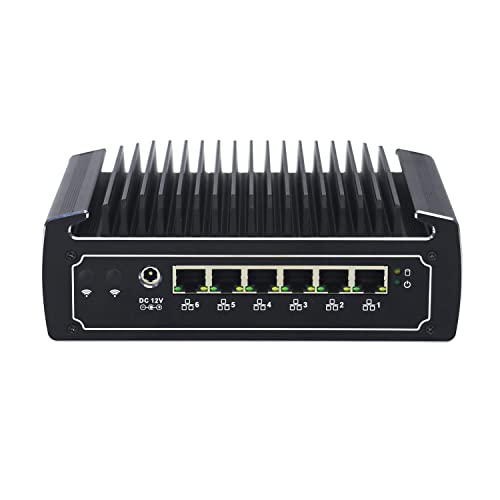 HUNSN Micro Firewall Appliance, Mini PC, VPN, Router PC, Intel Core I5 8250U, RX03, AES-NI, Nano SIM Slot, HDMI, COM, 6 x Intel I211, Vesa Mount, Barebone, NO RAM, NO Storage, NO System
