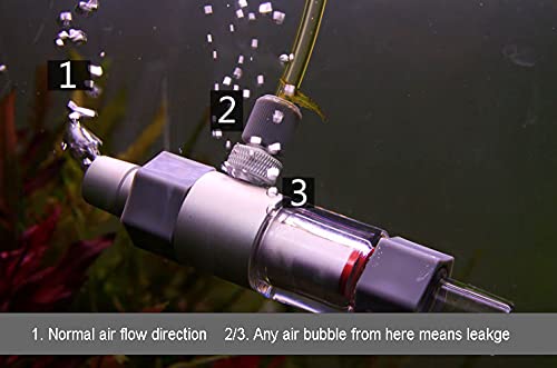 QANVEE Inline CO2 Atomizer Diffuser Aquarium Planted Tanks Aquascape (M2 (16/22MM))