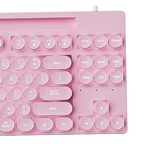 Ronyme Mechanical Gaming Keyboard Delicate Touch Replacement Plug and Play Wired Keypad for Desktop, Pink