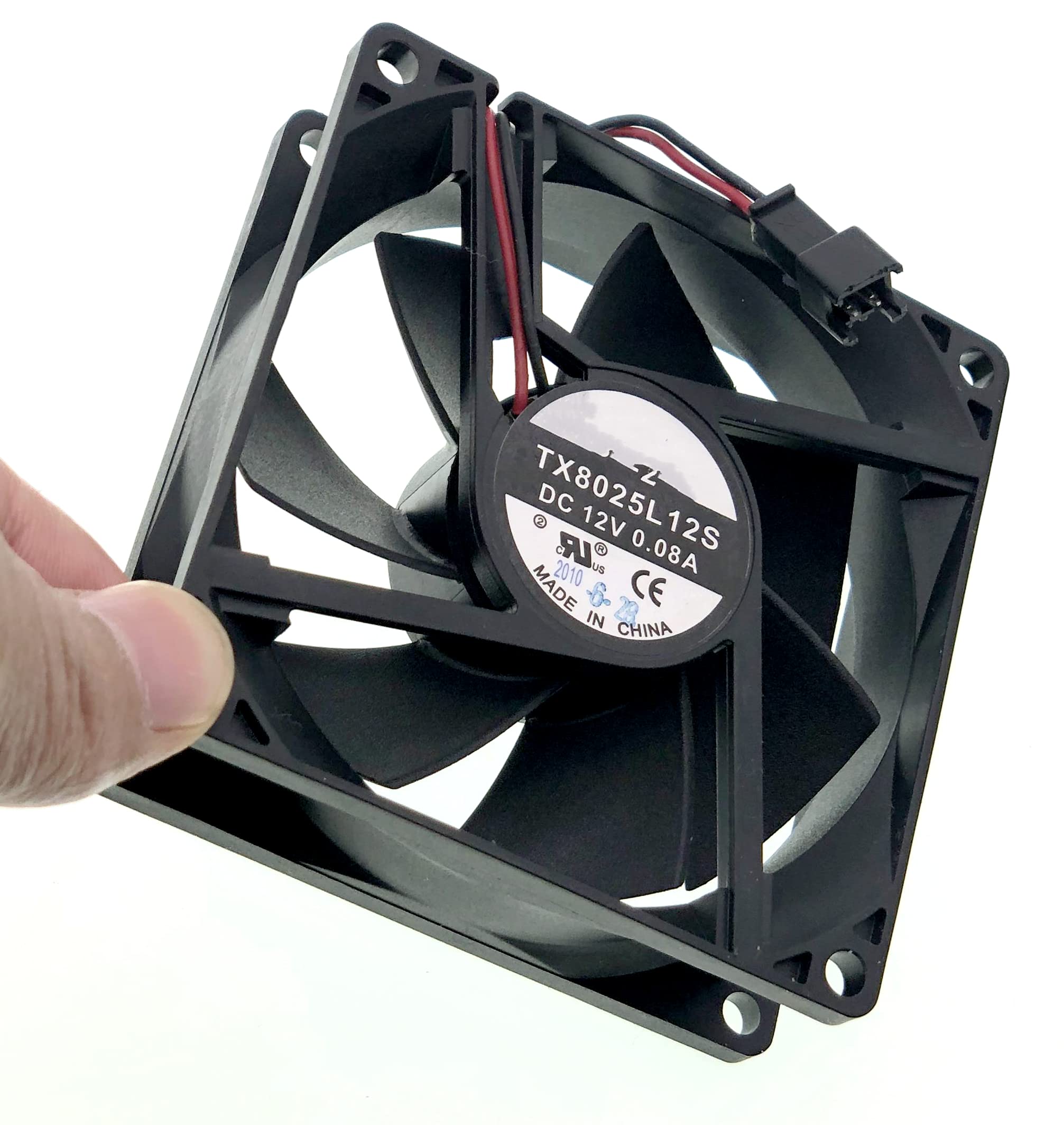 LEYEYDOJX New Quiet Cooling Fan Compatible with Tianxuan TX8025L12S Refrigerator Power Fan DC 12V 0.08A 8CM 8025 0.96W 2-Wire 2800 RPM