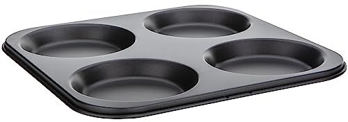Jocbinltd 5501 4 Cup Yorkshire Pudding Tray, Black