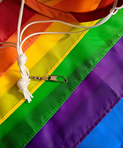 Madrona Brands Spiral Rainbow Windsock | Durable Outdoor Hanging Decoration | Yard, Garden, Deck, Patio and More | 60-Inch