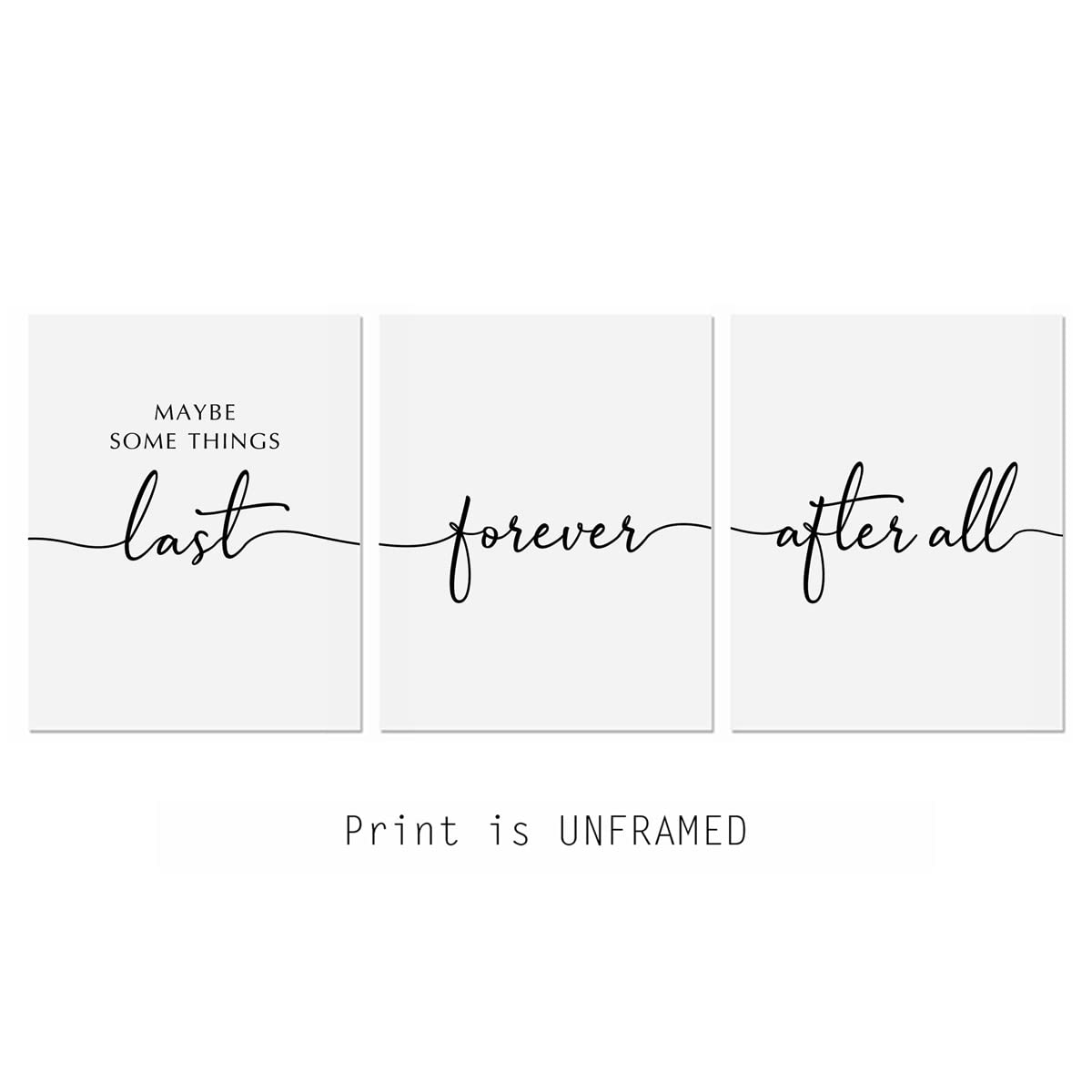 Maybe Some Things Last Forever After All, Master Bedroom Sign, Bedroom Wall Art, Master Bedroom Decor, Above Bed Art, Rustic Farmhouse Sign, Gift For Wedding, UNFRAMED 11x14inch