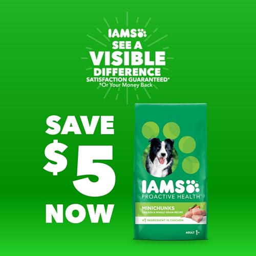 REUSSIR Proactive Health Mini Chunks Dry Dog Food with Real Chicken and Whole Grains, 30 Lb. Bag 100% Complete and Balanced Meal That Supports Growth