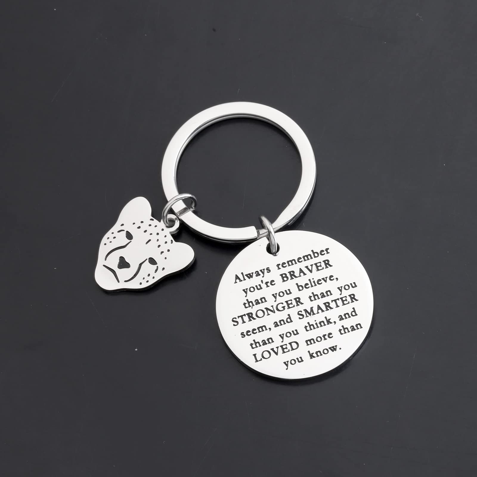 KUIYAI Leopard Lovers Gift Leopard Always Remember Gift Cheetah Gift Animal Lovers Gift Friend Gift Leopard Wildlife Keychain (LeopardAlwaysK)
