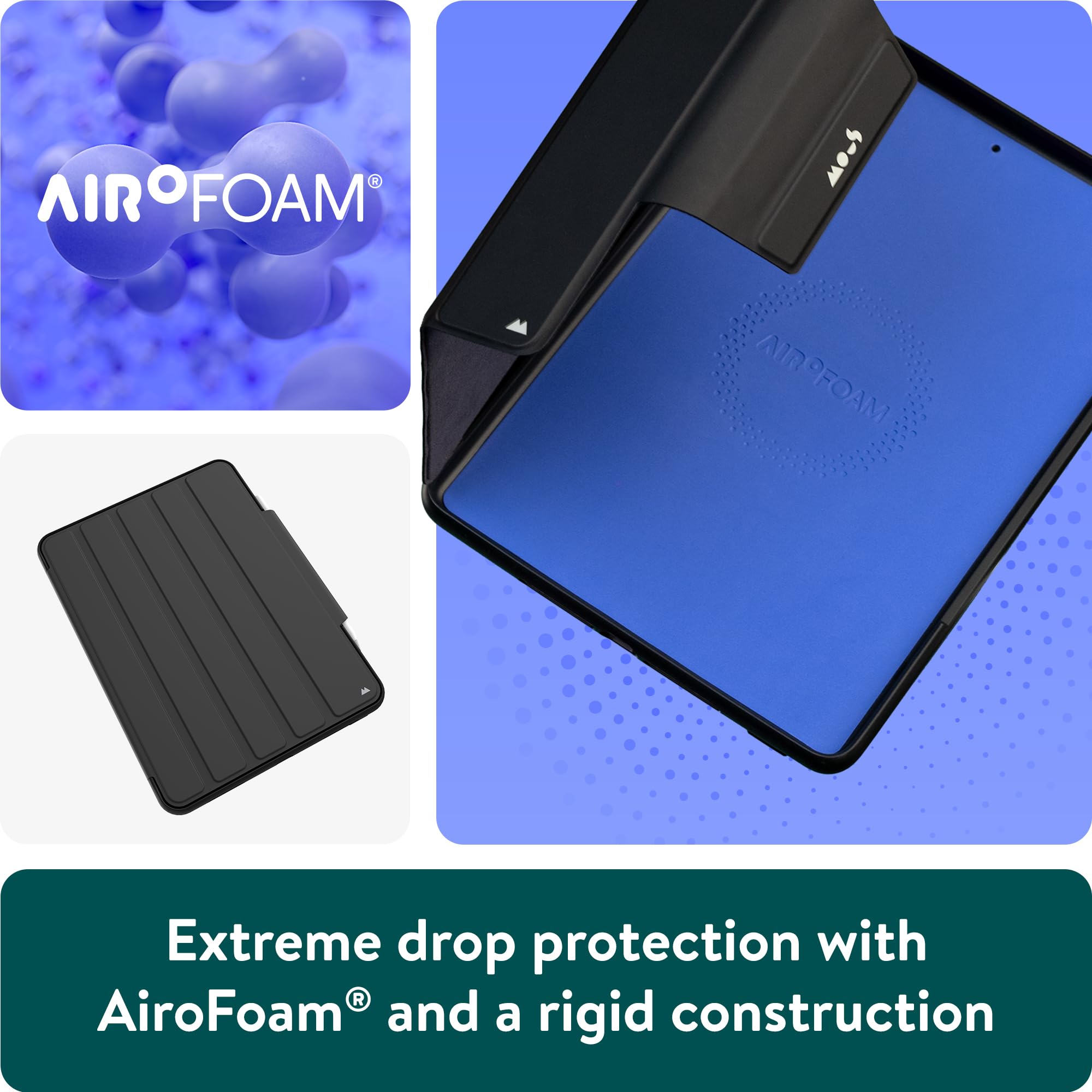 Mous β Ultra-Protective Case for iPad Air 5th Generation (2022) and iPad Air 4th Generation (2020) iPad Air 10.9 Case with Pencil Holder and Integrated Stand with Four Viewing Angles