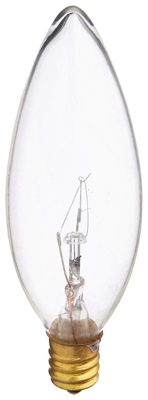 Satco Products S3782 120-Volt 25B9.5 Candelabra Base Clear Light Bulb