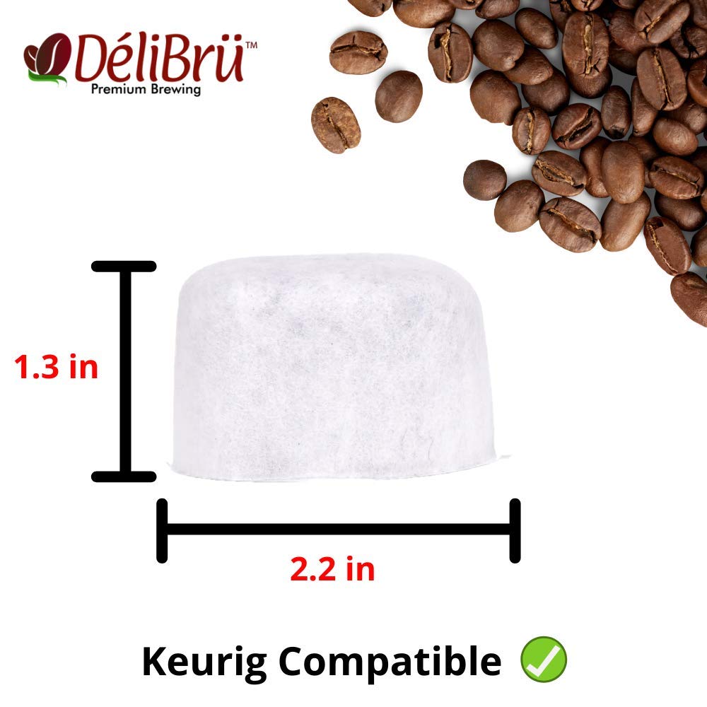 Keurig Filter Replacement, 6Pack KEURIG Compatible Water Filter Cartridges by Delibru for Keurig 2.0 and 1.0 Coffee Makers