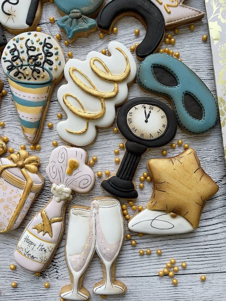LILIAO Party Paper Confetti Cookie Cutter - 4.2 x 2.9 inches - Birthday Biscuit Fondant Sandwich Bread Mold Cutters - Stainless Steel - by Janka