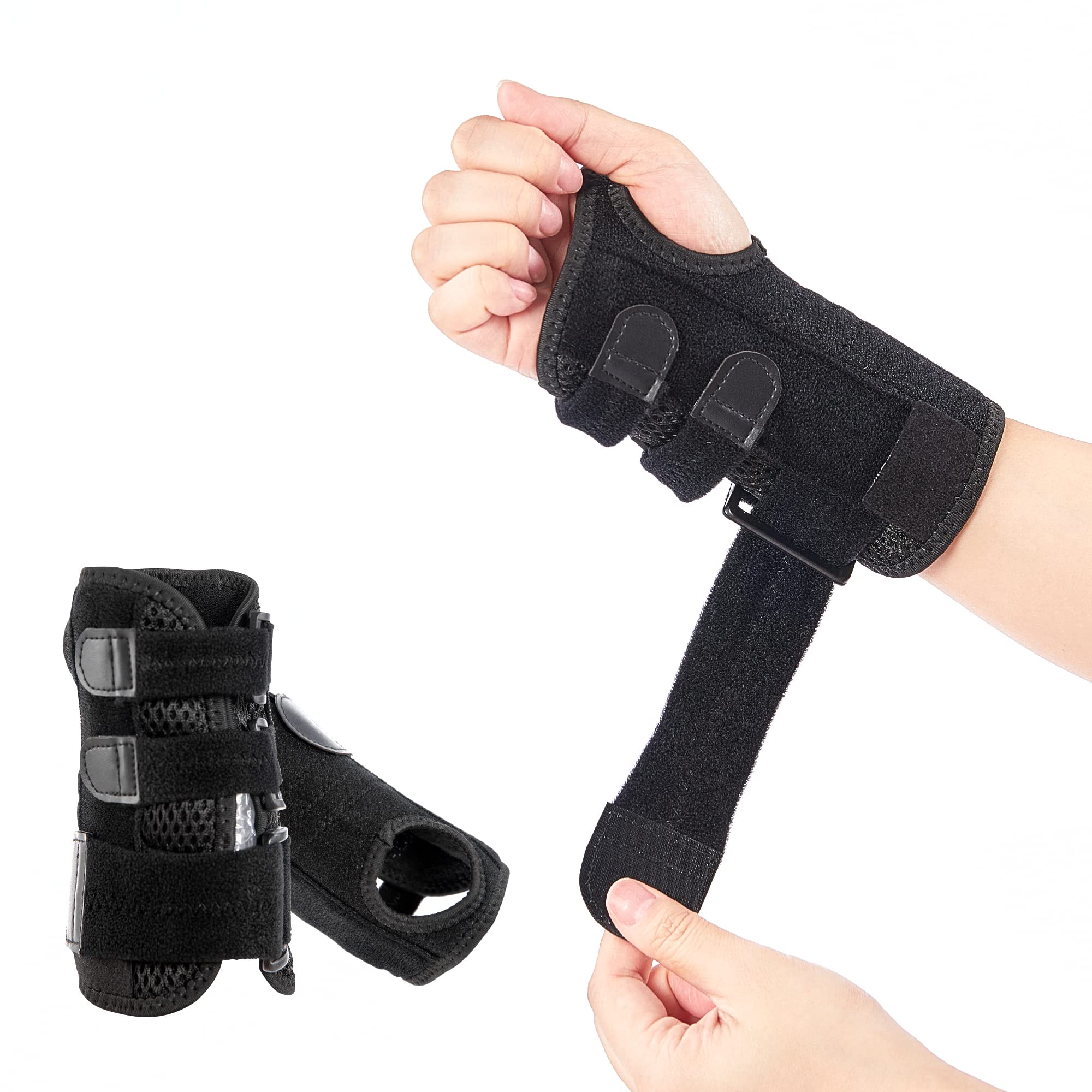 KUMBAZZ 2 Pack Wrist Brace for Carpal Tunnel Wrist Brace, Mouse Pad Wrist Support, Carpal Tunnel Wrist Brace Night Support for Arthritis, Tendonitis, Sprains