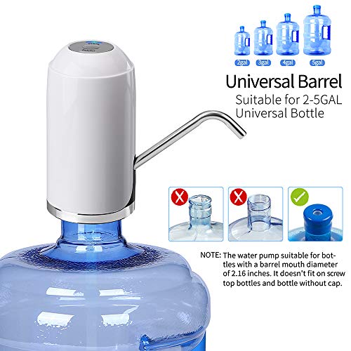 Myvision Water Bottle Pump 5 Gallon Water Bottle Dispenser USB Charging Automatic Drinking Water Pump Portable Electric Water Dispenser Water Bottle Switch
