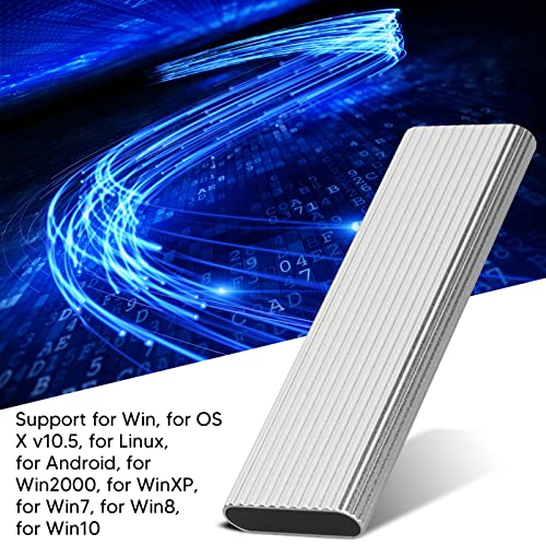 M.2 SSD Enclosure, Light Weight Shock Resistant SSD Enclosure for Home
