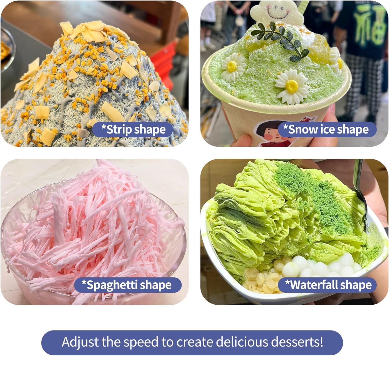 Mvckyi Snowflake Shaved Ice Machine, 176lbs/day Korean Ice Shaver Machine, Commercial Snowflake Ice Maker Machine, Snow Cone Machine, Easy Operation, Air Cooling, for Bar