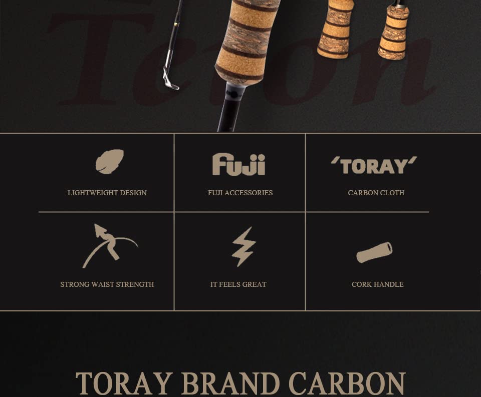 Kuying Teton BFS Fishing Rod - Light Action Casting Rod - BFS Bass or Trout Rod