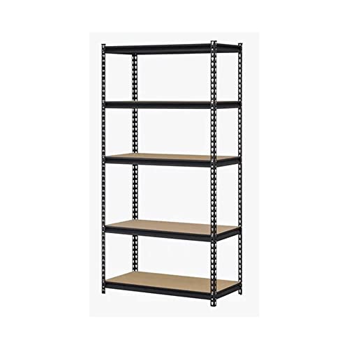 KARPHA 36" W x 18" D x 72" H 5-Tier Steel Frame, Black, 4000 lbs., for basements, workshops, garages, Businesses, or Anywhere Heavy-Duty Vertical Storage is Required